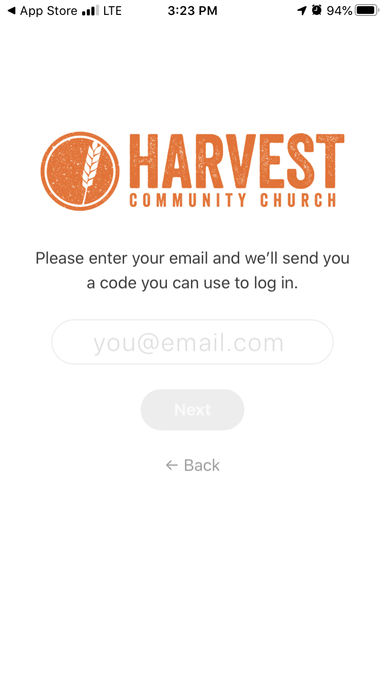 How to Log into the Church Center App – Harvest Community Church